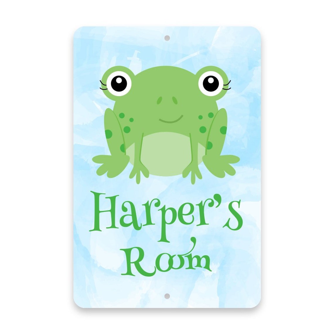 Personalized Frog Metal Room Sign Blue Metal Room Sign - Etsy