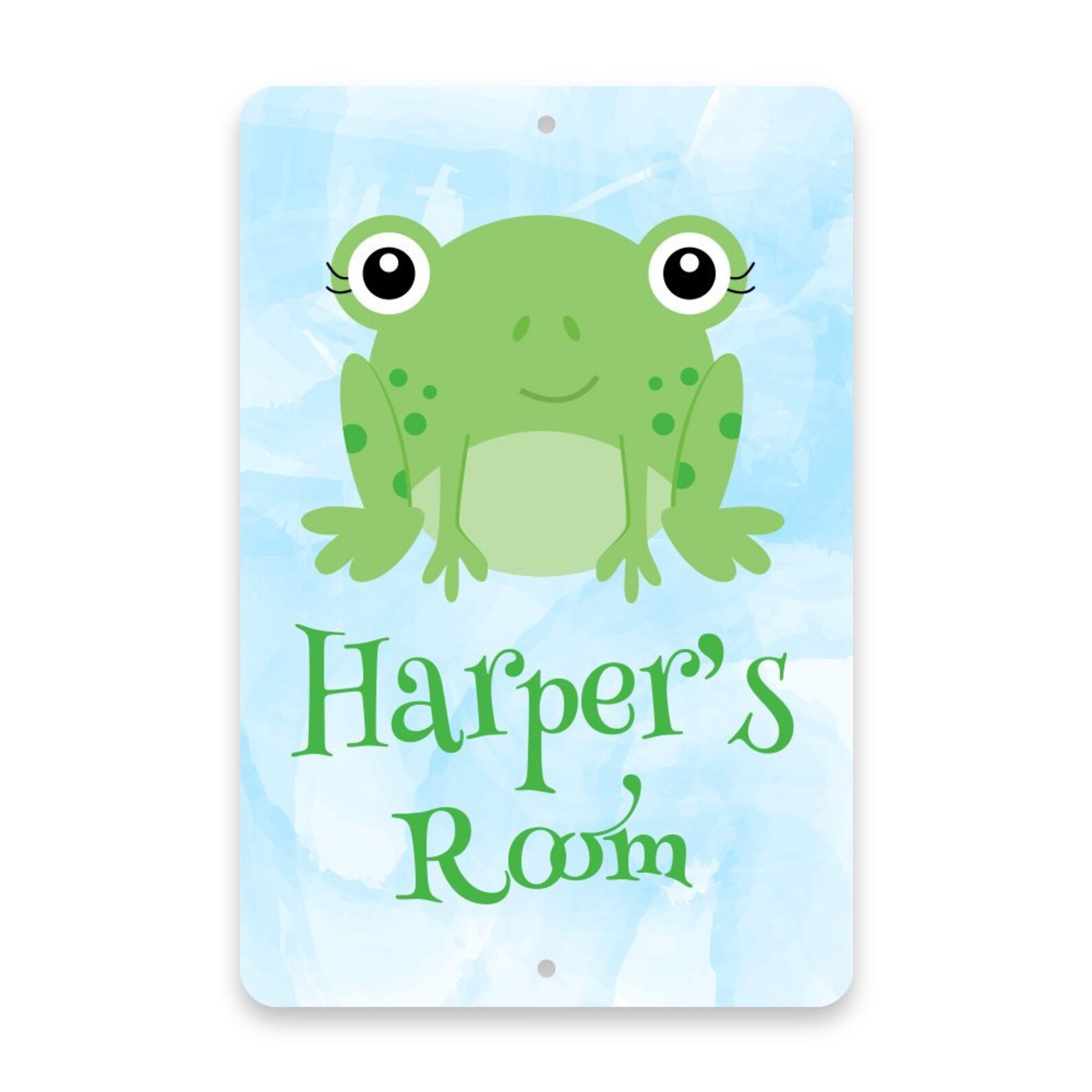 Personalized Frog Metal Room Sign Blue Metal Room Sign - Etsy