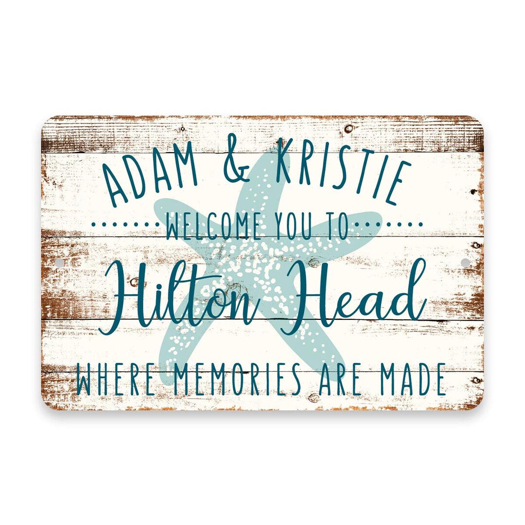 Pattern Pop Personalized Welcome to Hilton Head Where Memories Are Made ...