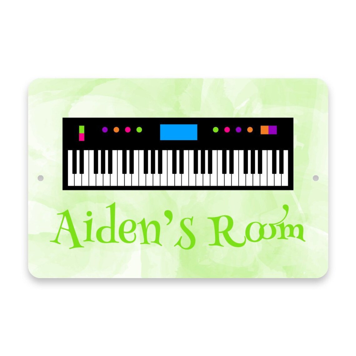 Personalized Piano Keyboard Metal Room Sign - Metal Sign - Aluminum ...