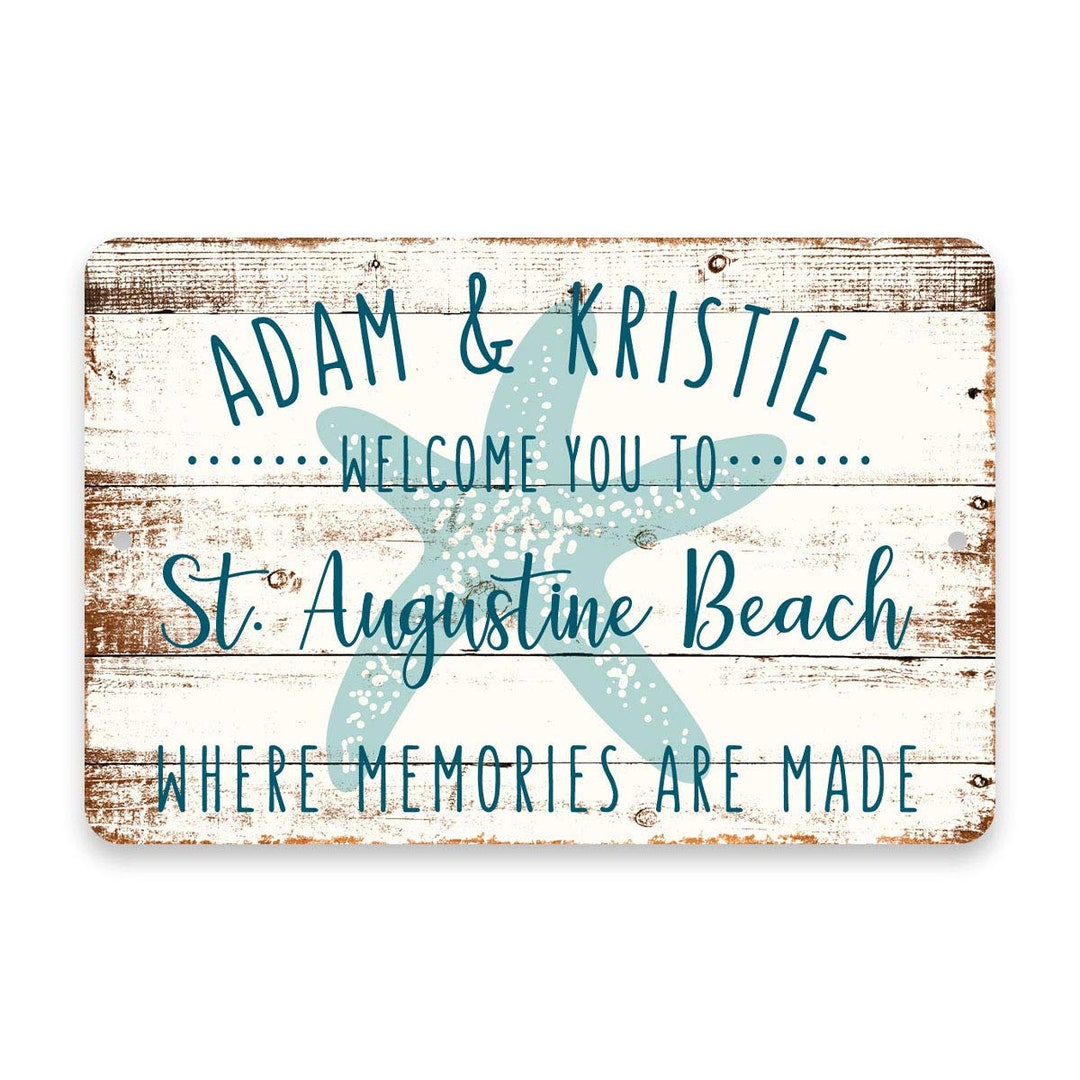 Pattern Pop Personalized Welcome to St. Augustine Beach Where Memories ...