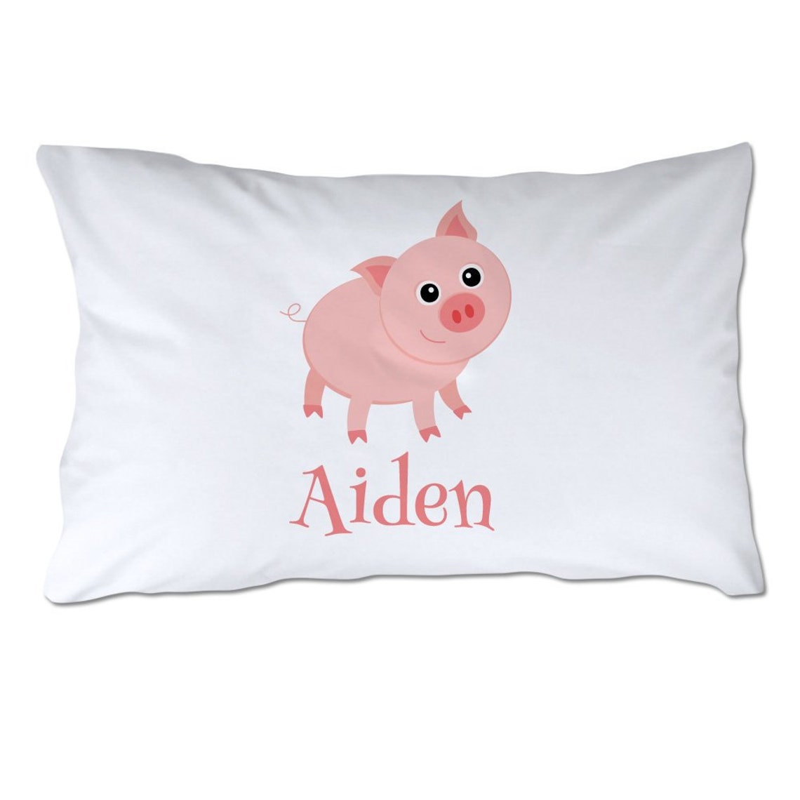 Personalized Pig Pillowcase - Personalized Pillowcase - Standard Size ...