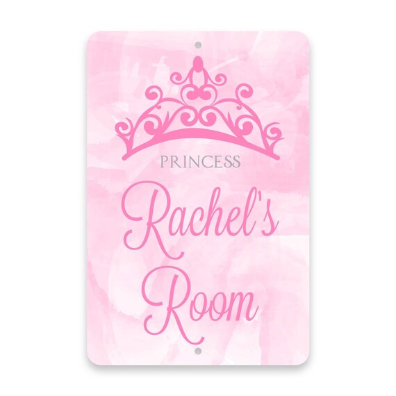 Personalized Princess Metal Room Sign Welcome sign | Etsy
