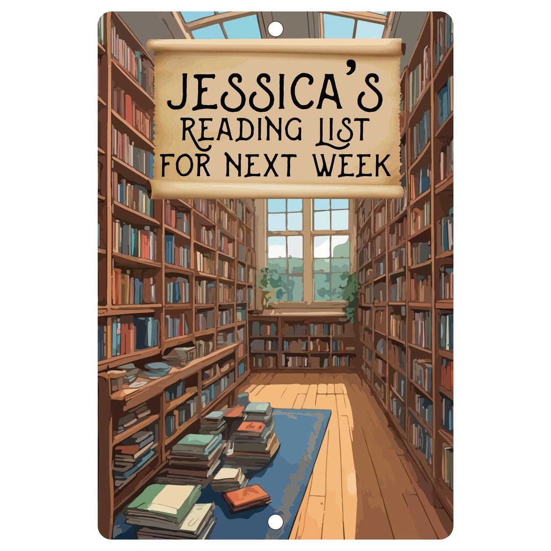 Personalized Reading List for Next Week Metal Sign - Etsy