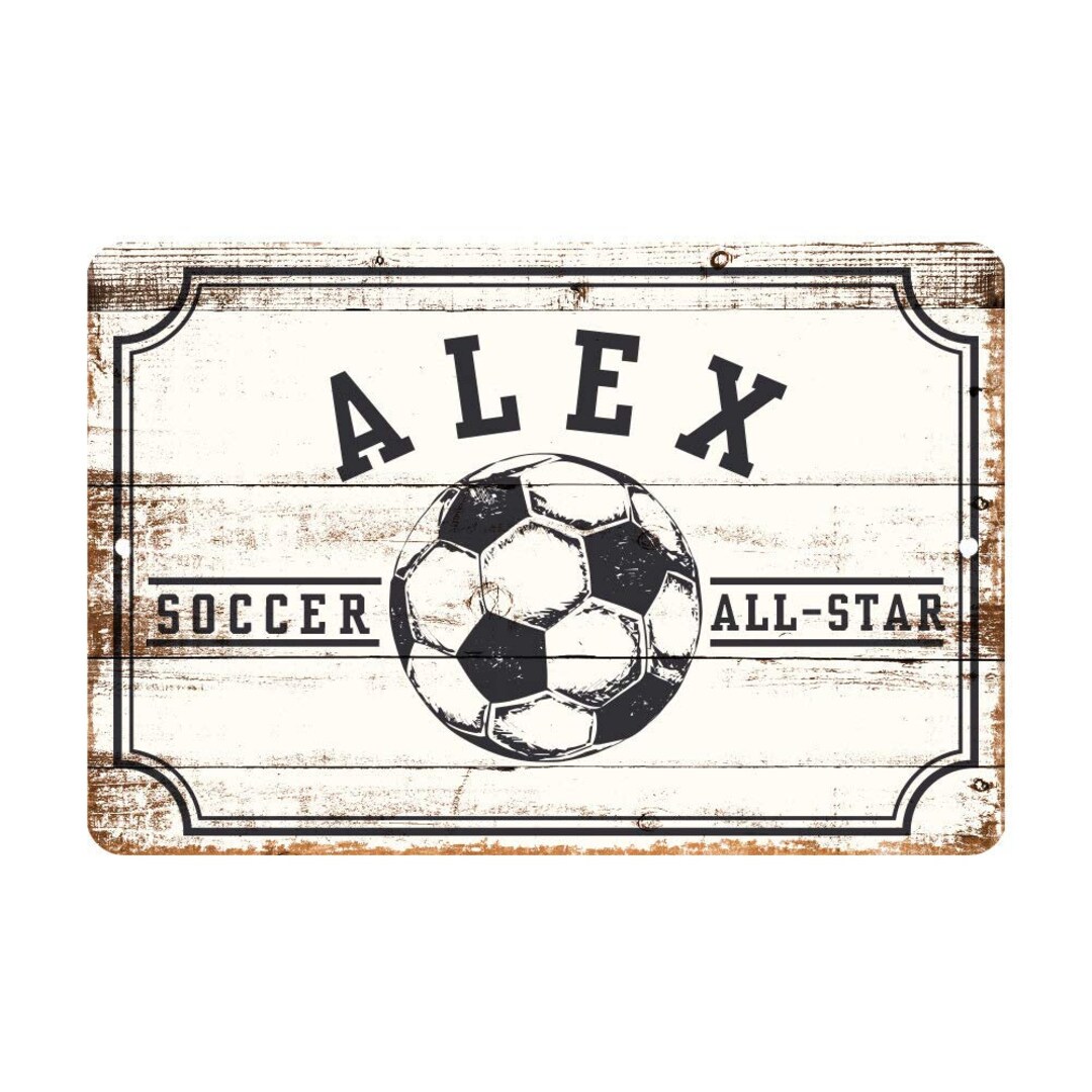 Personalized Soccer All Star Metal Wall Decor Aluminum All - Etsy