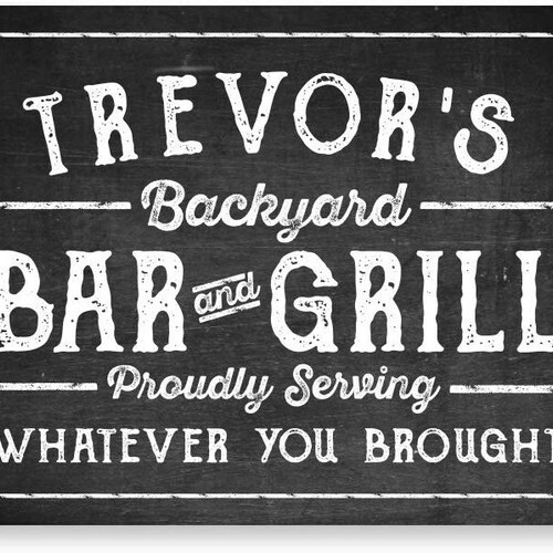 Personalized Rustic Barn Wood Look Bar Shed Metal Sign 8 X 12 - Etsy