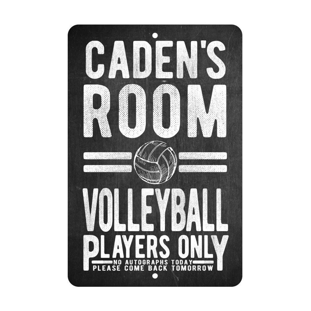 Personalized Volleyball Players Only - No Autographs Metal Room Sign ...