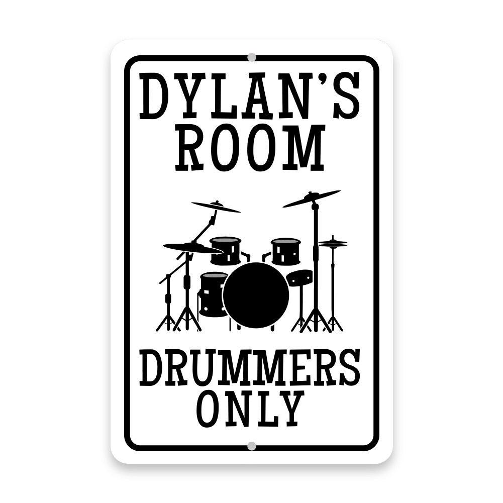 Personalized Drummers Only Metal Room Sign Metal Sign | Etsy