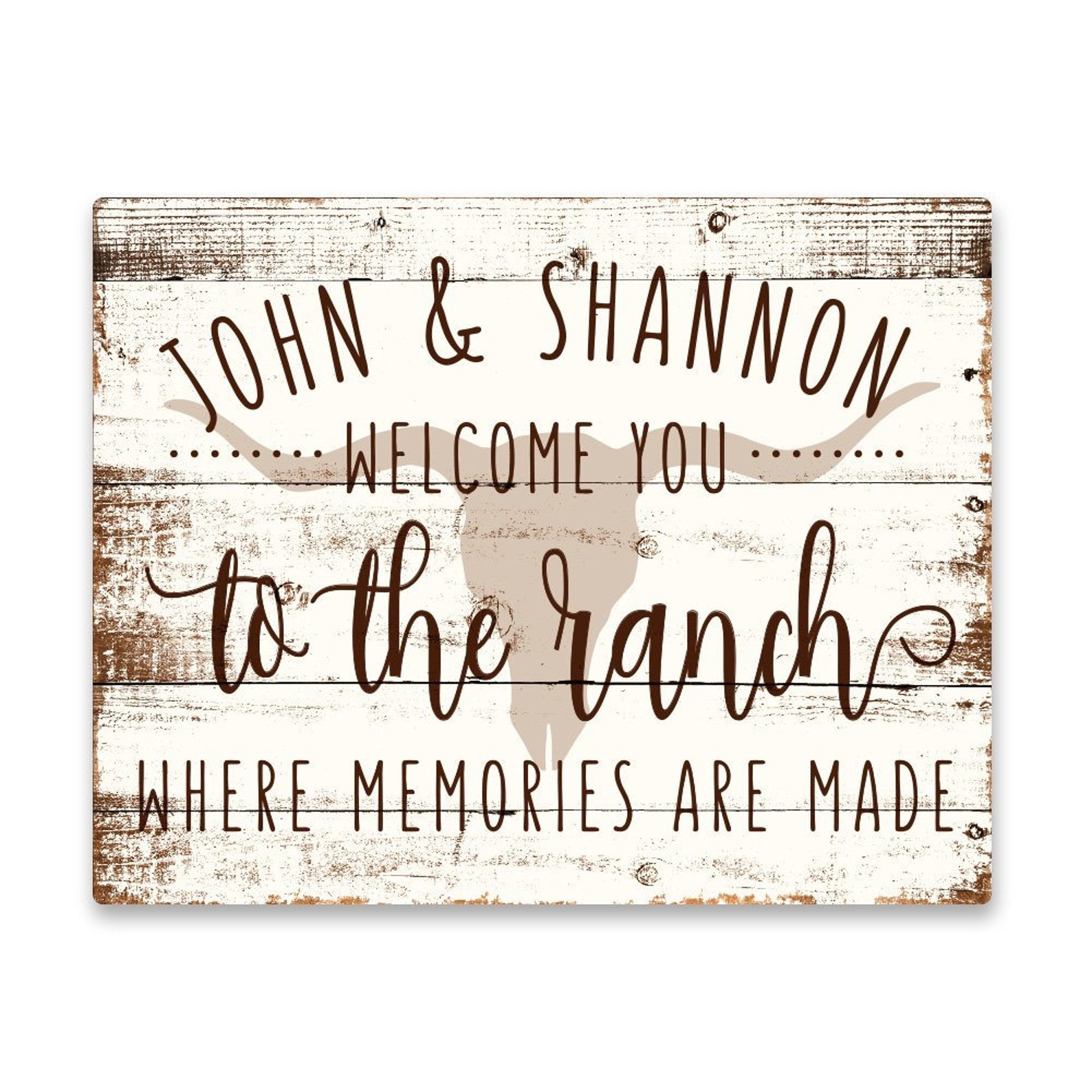 Personalized Welcome to the Ranch House Aluminum Metal Wall - Etsy