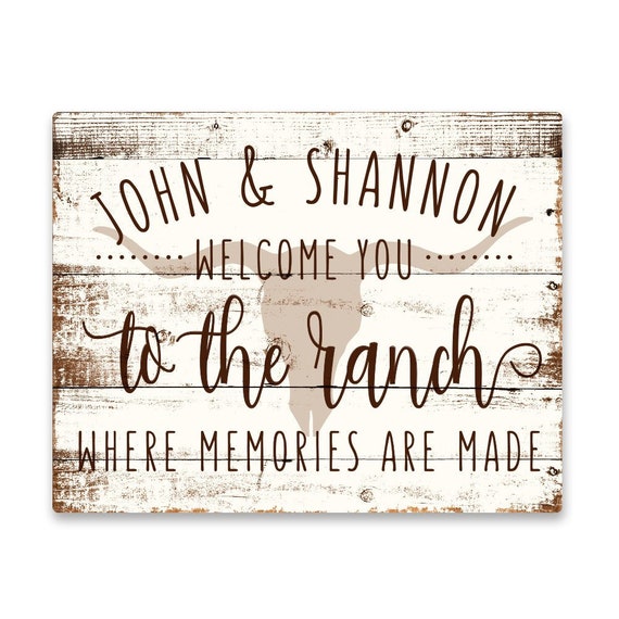 Personalized Welcome to the Ranch House Aluminum Metal Wall | Etsy