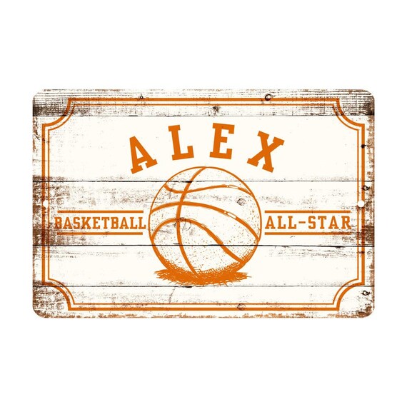 Personalized Basketball All Star Metal Wall Decor Aluminum | Etsy