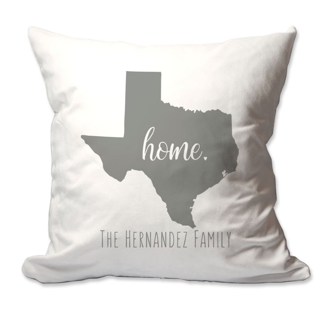 Personalized State of Texas Home Throw Pillow - Cover Only OR Cover ...