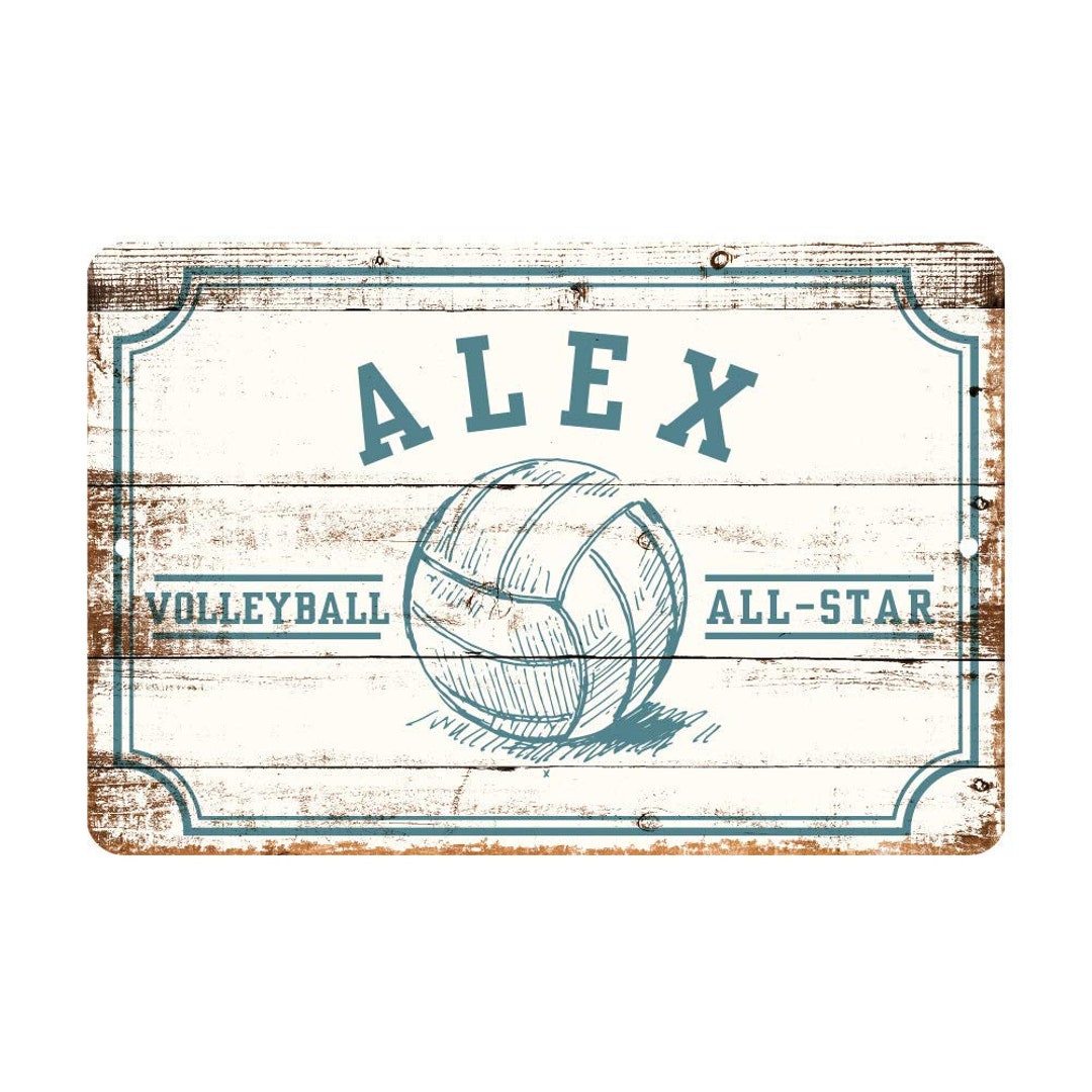 Personalized Volleyball All Star Metal Wall Decor Aluminum All Star ...