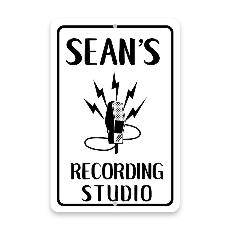 Personalized Singer Recording Studio Metal Room Sign Metal Sign ...
