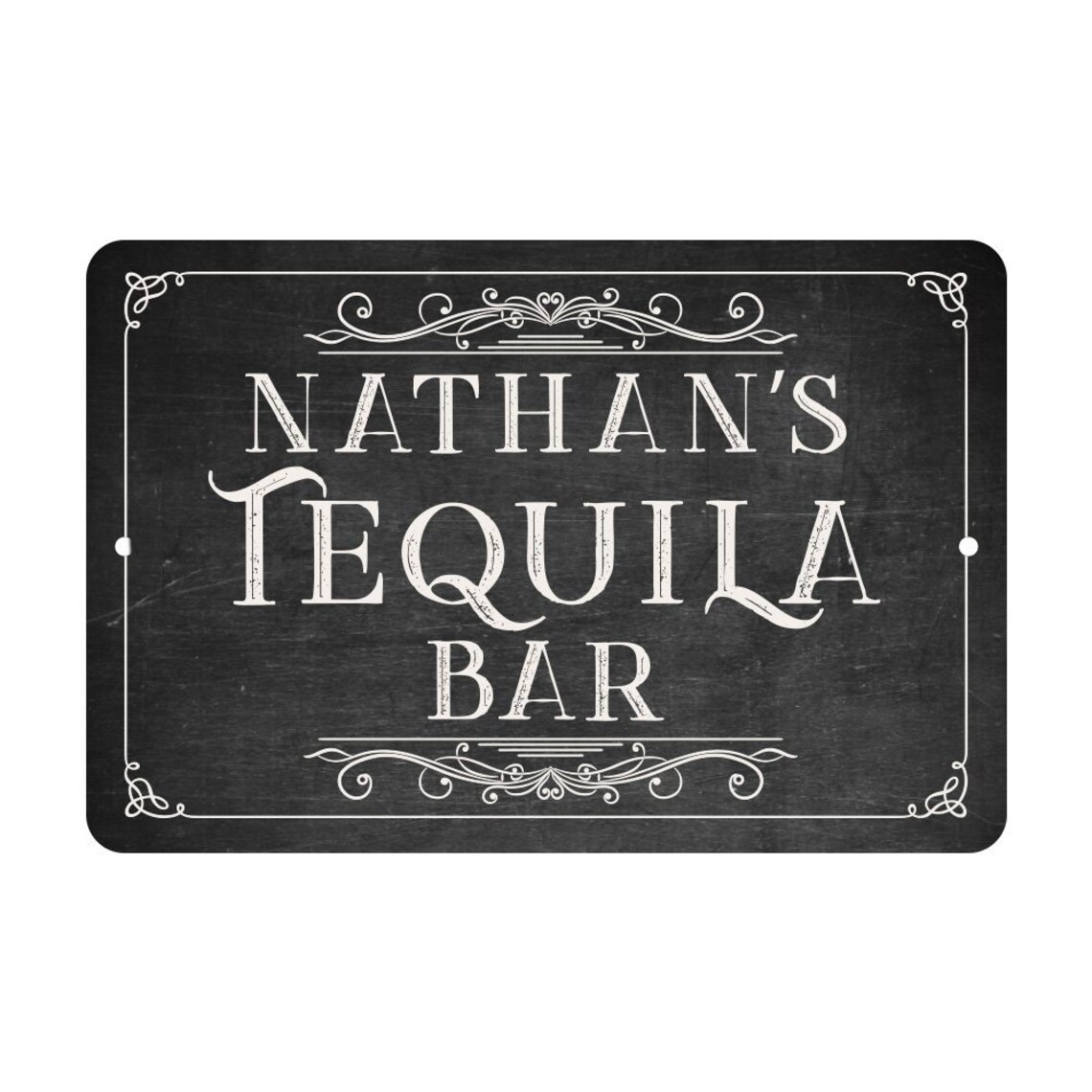 Personalized Chalkboard Look Tequila Bar Metal Room Sign - Welcome Sign ...