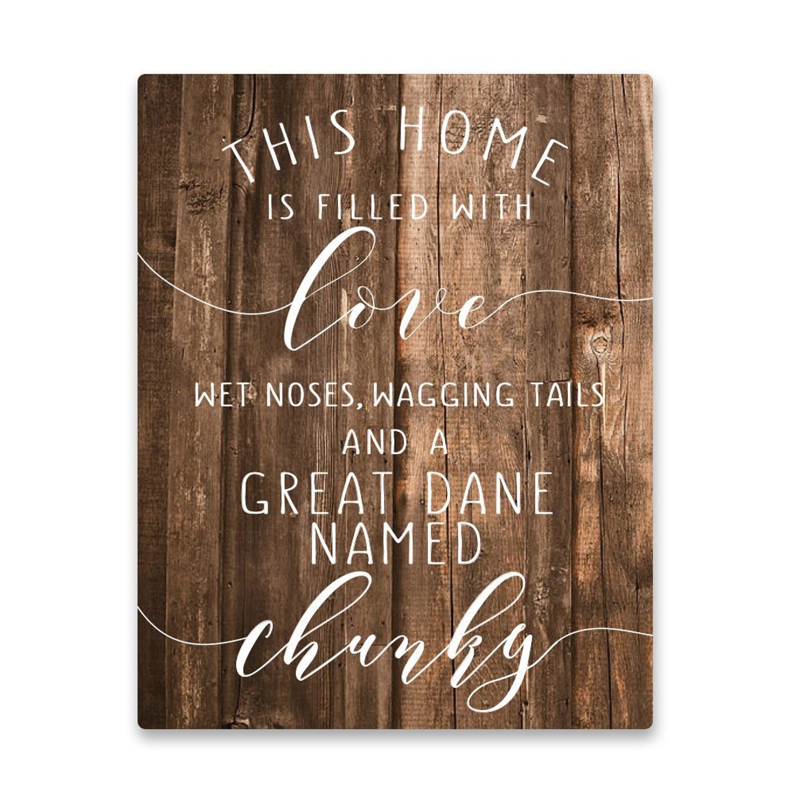Personalized Great Dane Home is Filled With Love Metal Wall - Etsy