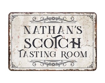 Personalized Vintage Distressed Look Rum Tasting Room Metal | Etsy