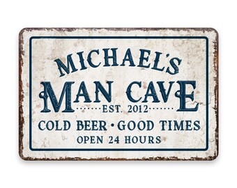 Personalized Vintage Distressed Look Bar Cold Beer Good Times | Etsy