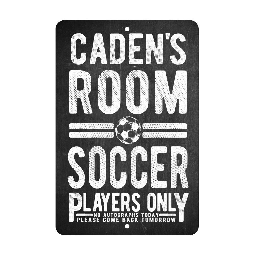 Personalized Soccer Players Only - No Autographs Metal Room Sign ...