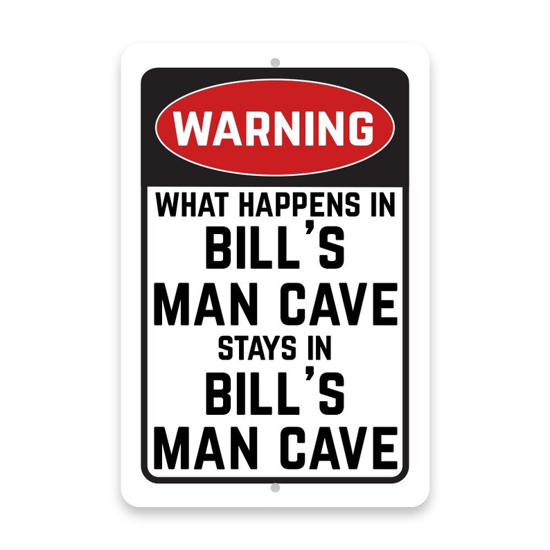 Personalized Warning Man Cave Metal Room Sign Metal Sign - Etsy
