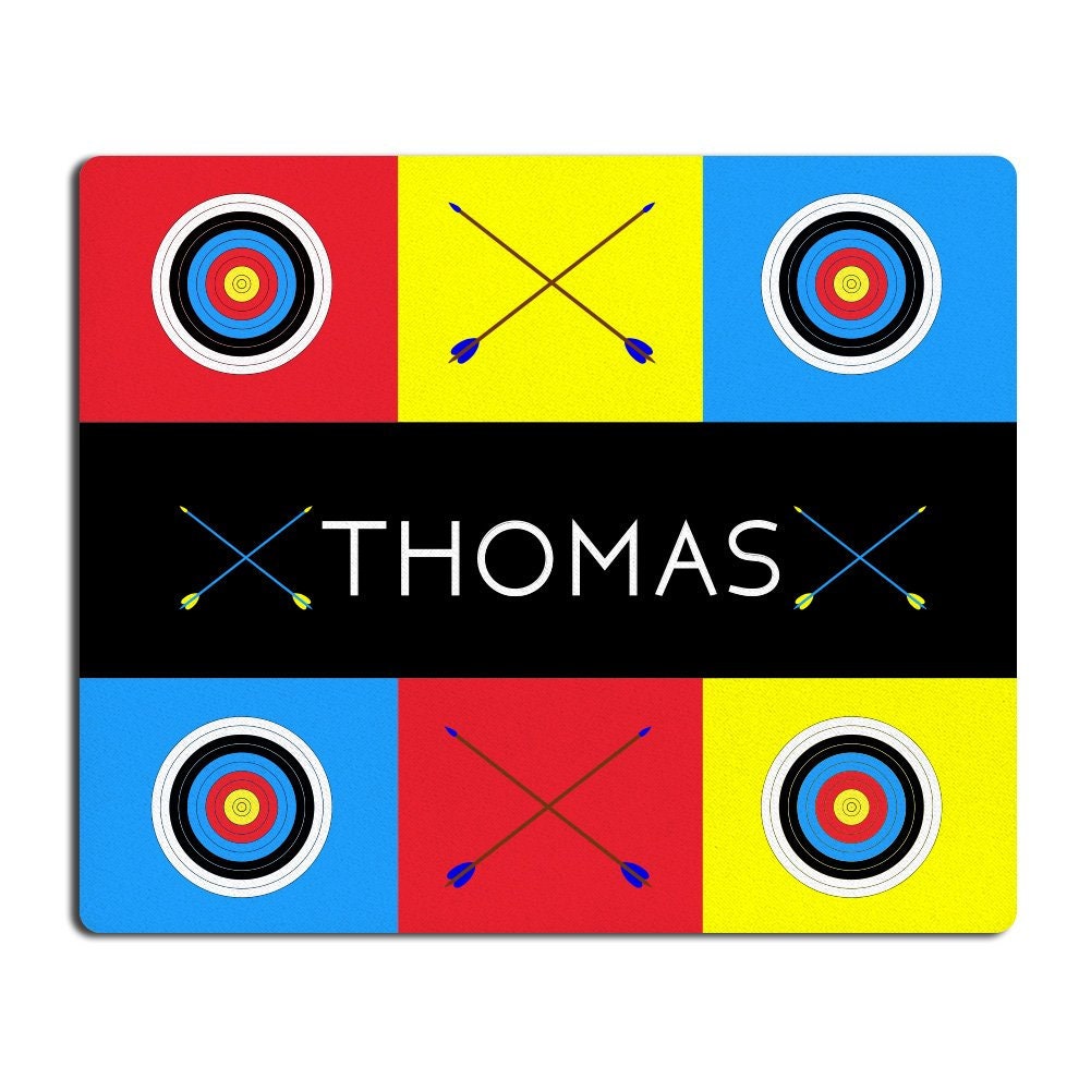 Personalized Archery Target and Crossed Arrows Mousepad - Love - Custom ...