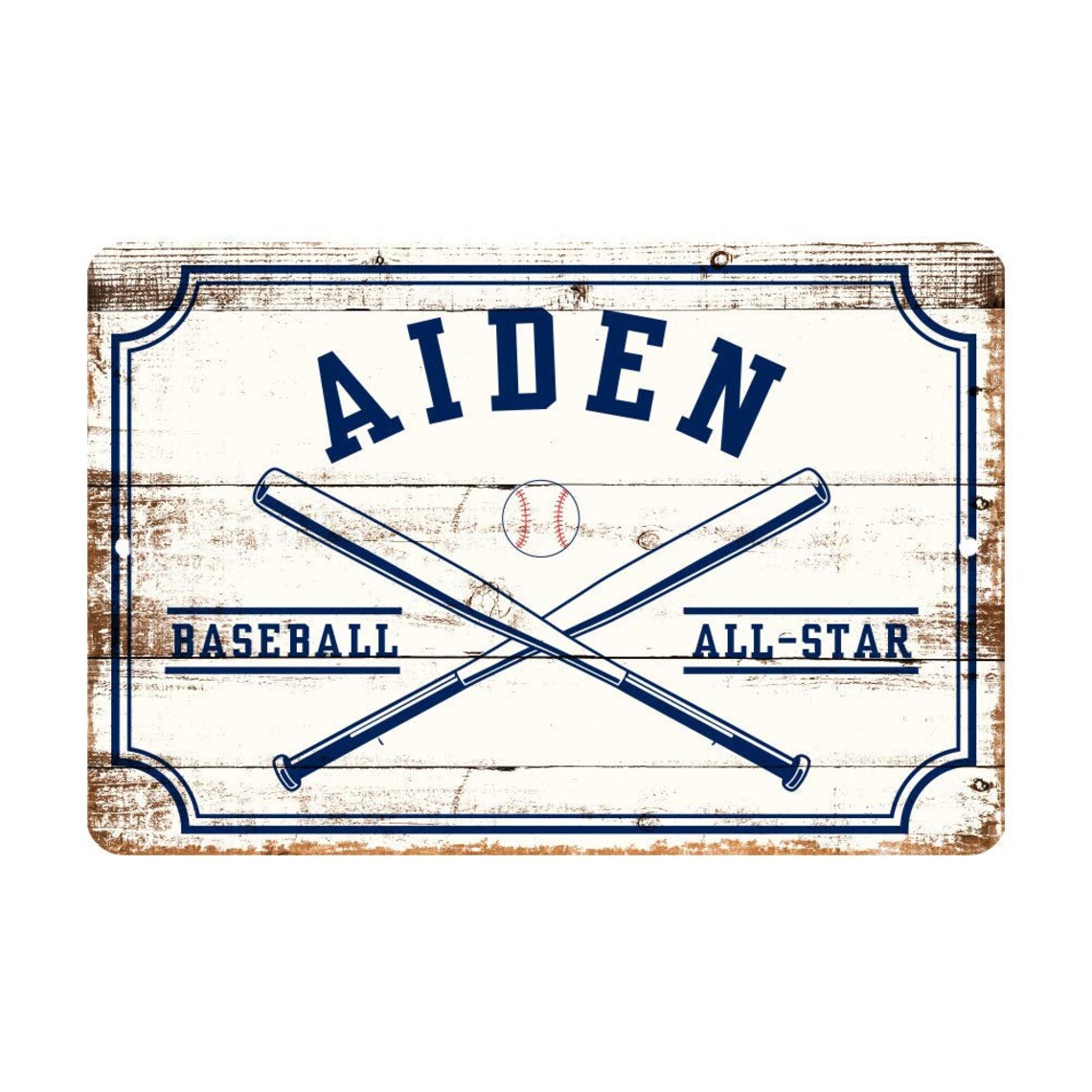 Personalized Baseball All Star Metal Wall Decor - Aluminum All Star ...