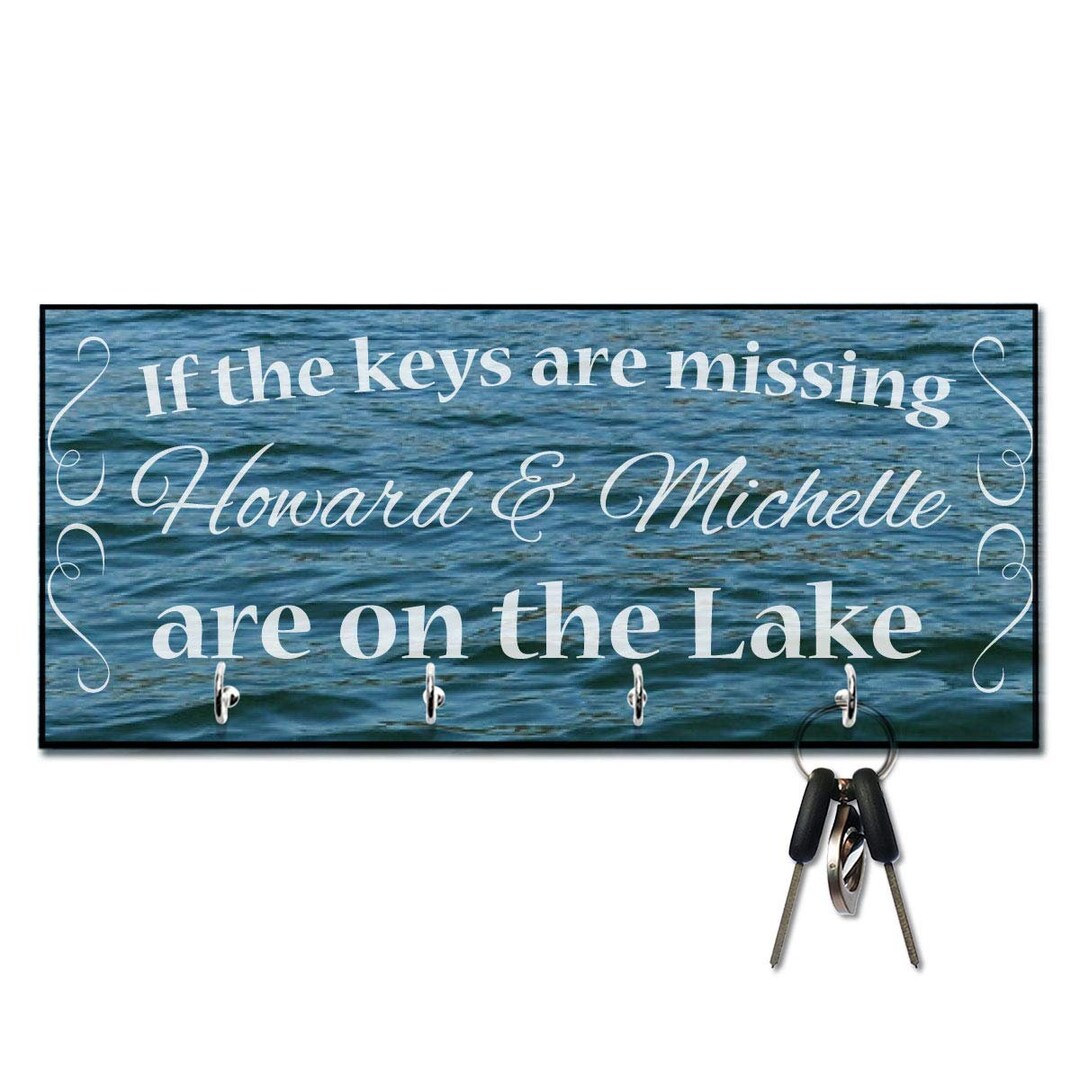 Personalized If the Keys Are Missing on the Lake Key Hanger - Wall ...