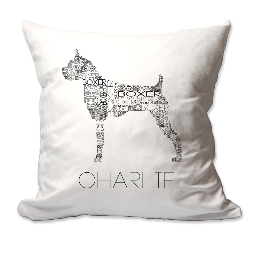 Personalized Boxer Word Silhouette Throw Pillow 17 X 17 | Etsy