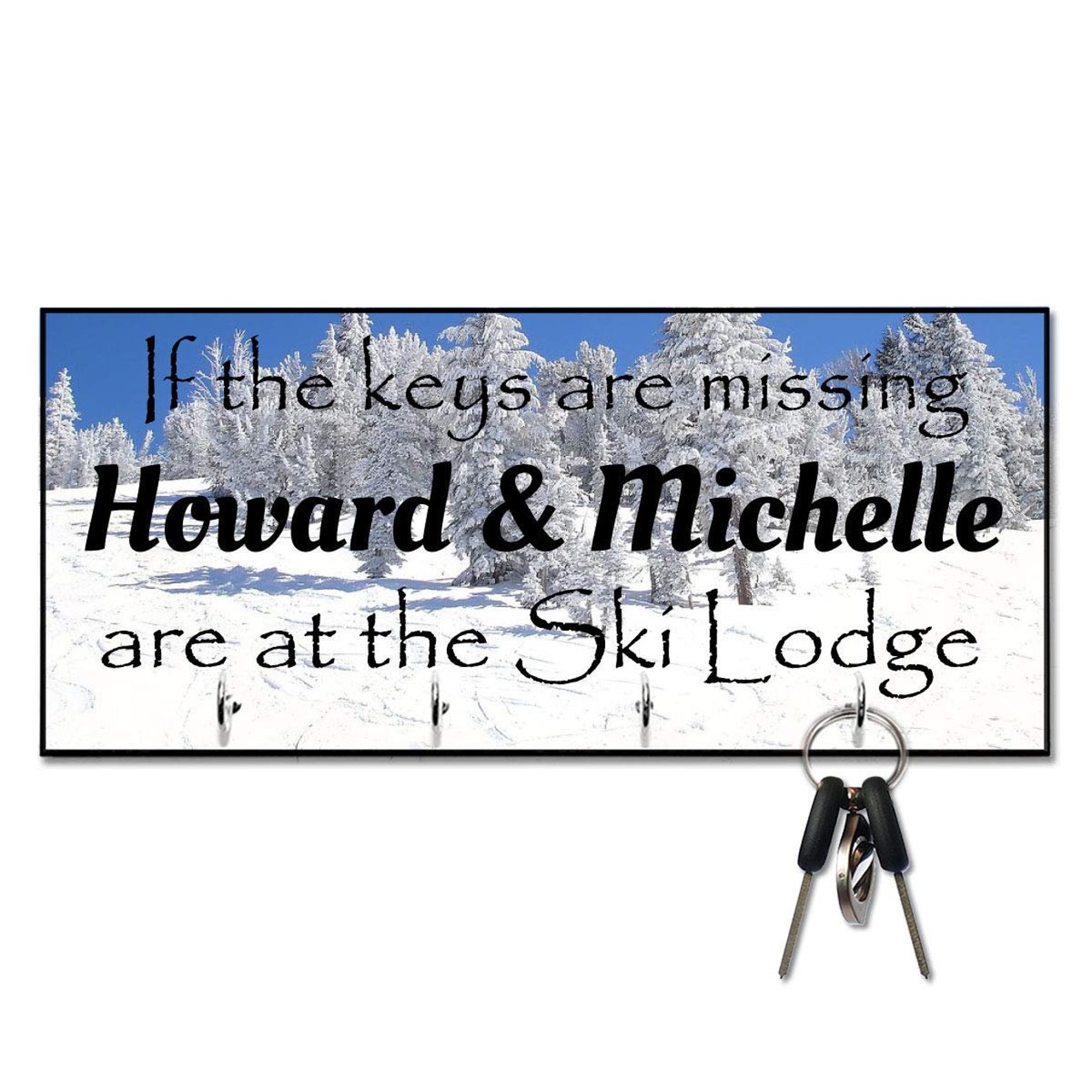 Personalized If the Keys Are Missing at the Ski Cabin Key Hanger - Wall ...