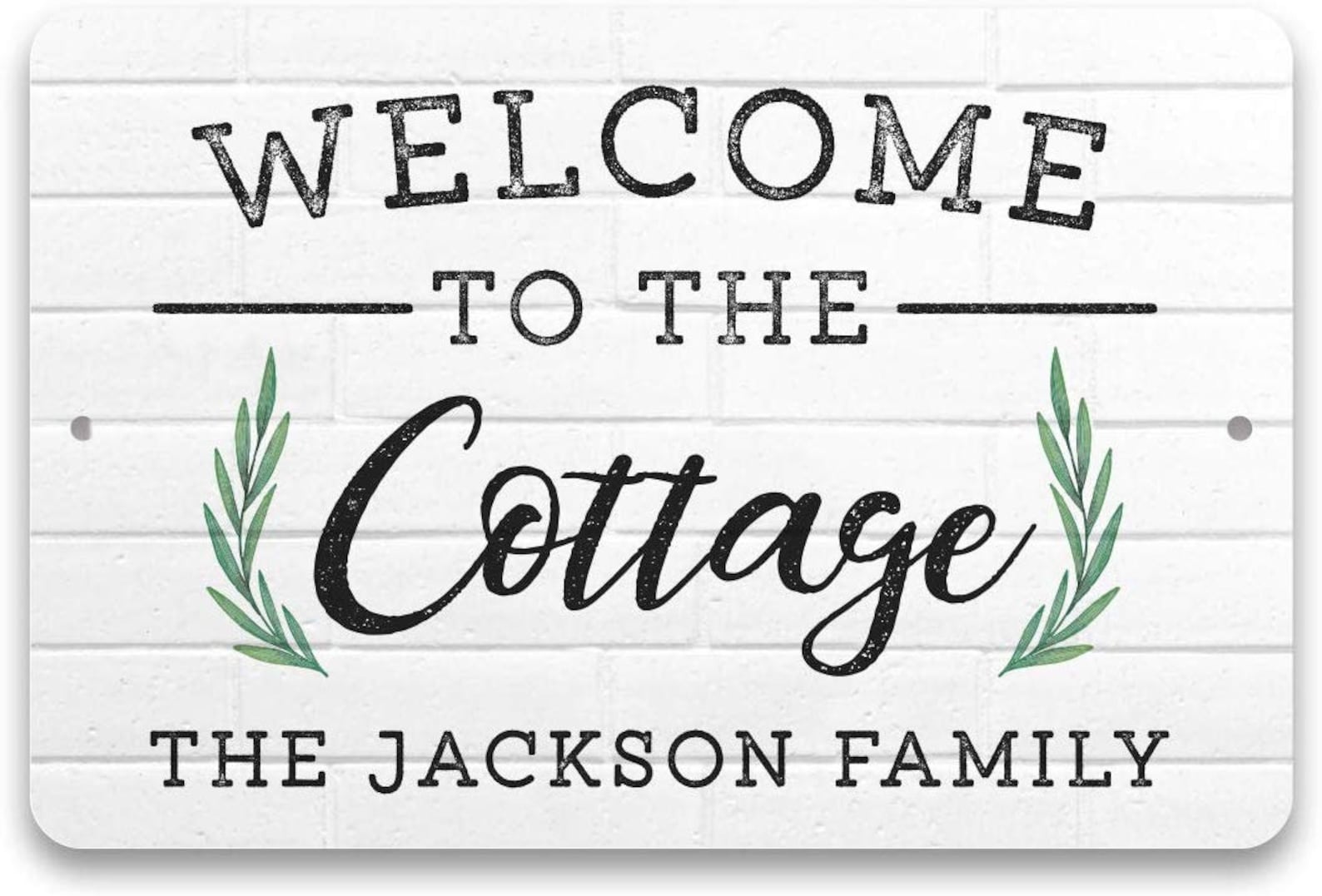 Personalized Welcome to the Cottage Metal Sign 8 X 12 - Etsy