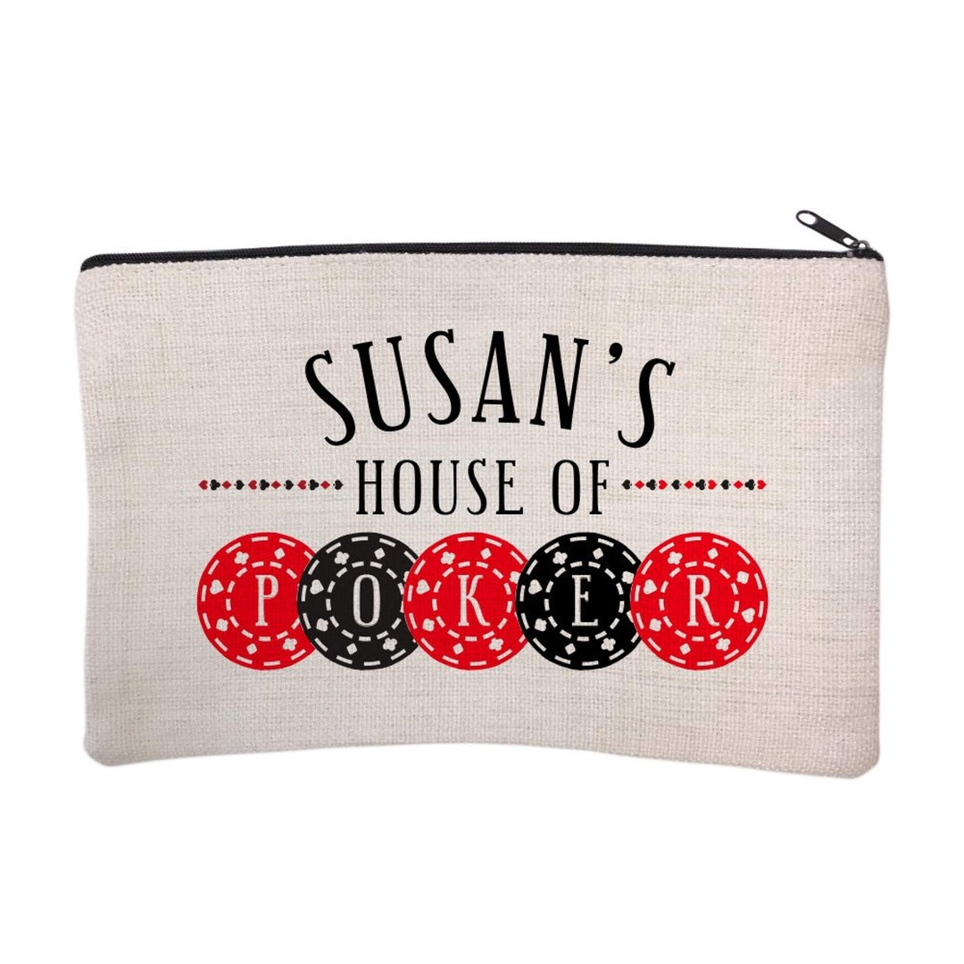 Personalized Poker Bag - Personalized Zipper Pouch - Pouch Bags - Game ...