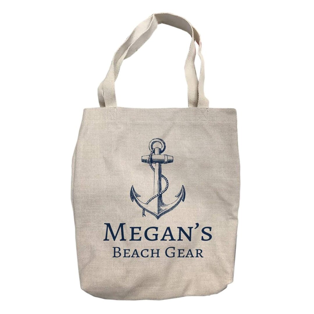 Personalized Beach Gear Tote Bag - Custom Tote Bag - Tote Bag ...
