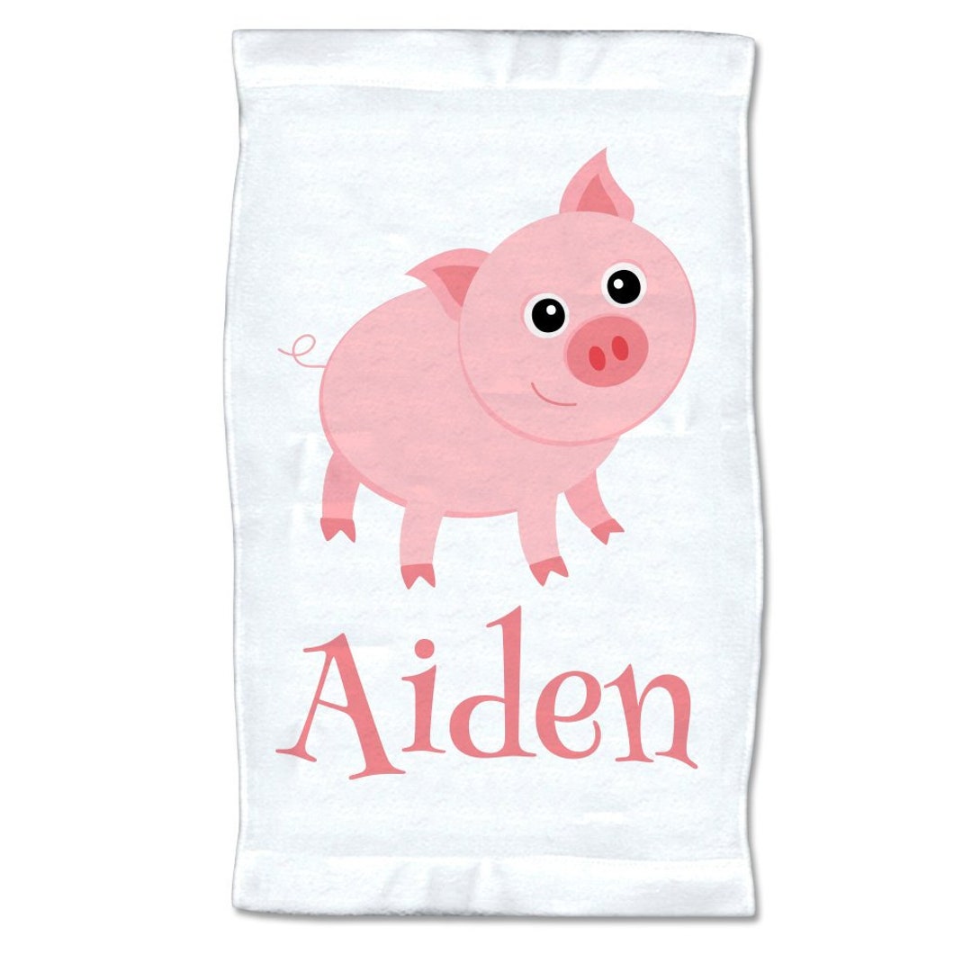 Personalized Pig Hand Towel- Personalized Towel - Hand Towel ...