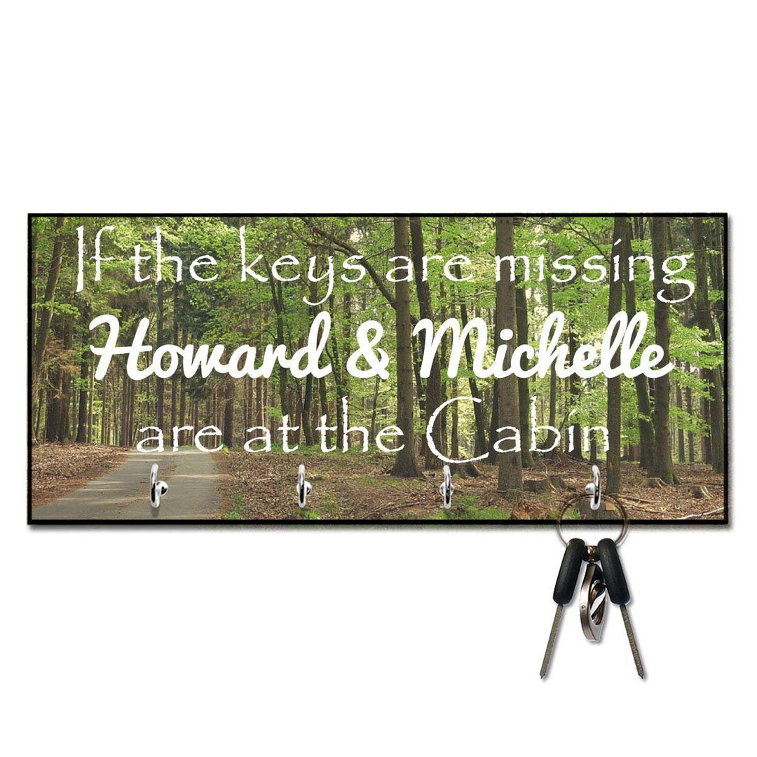 Personalized If the Keys Are Missing at the Cabin Key Hanger - Wall ...