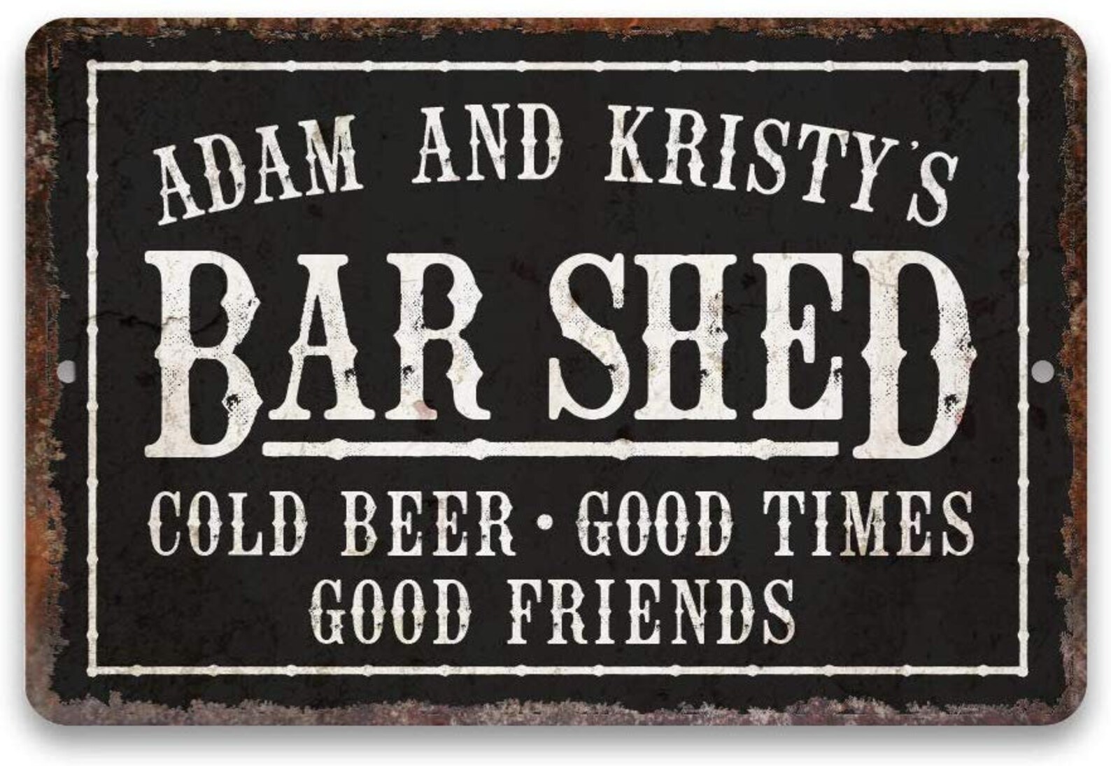 Personalized Vintage Distressed Look Bar Shed Metal Sign 8 X - Etsy