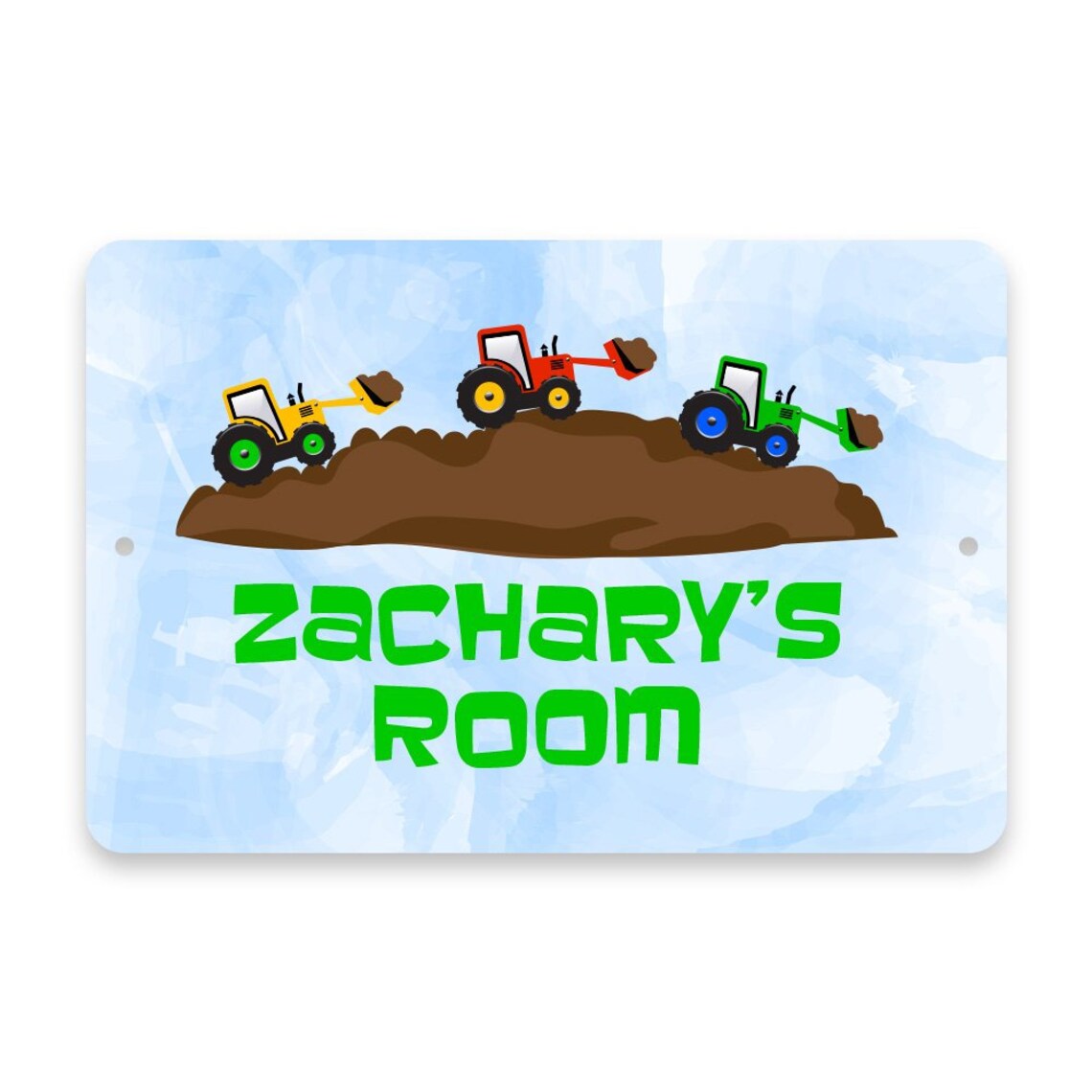 Personalized Construction Zone Metal Room Sign - Welcome Sign ...