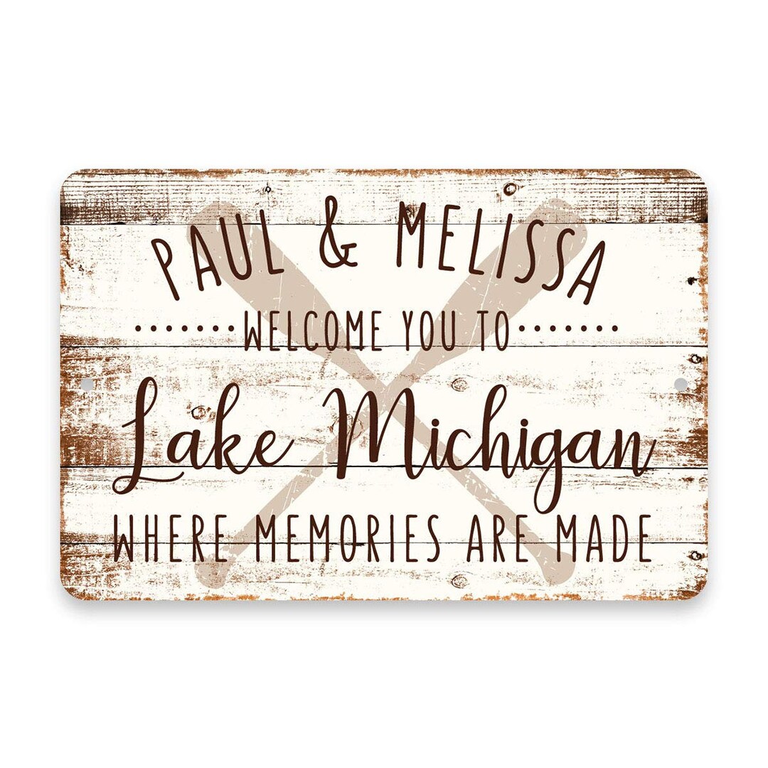 Pattern Pop Personalized Welcome to Lake Michigan Where Memories Are ...