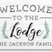 Personalized Welcome to the Lodge Metal Sign 8 X 12 - Welcome Sign ...