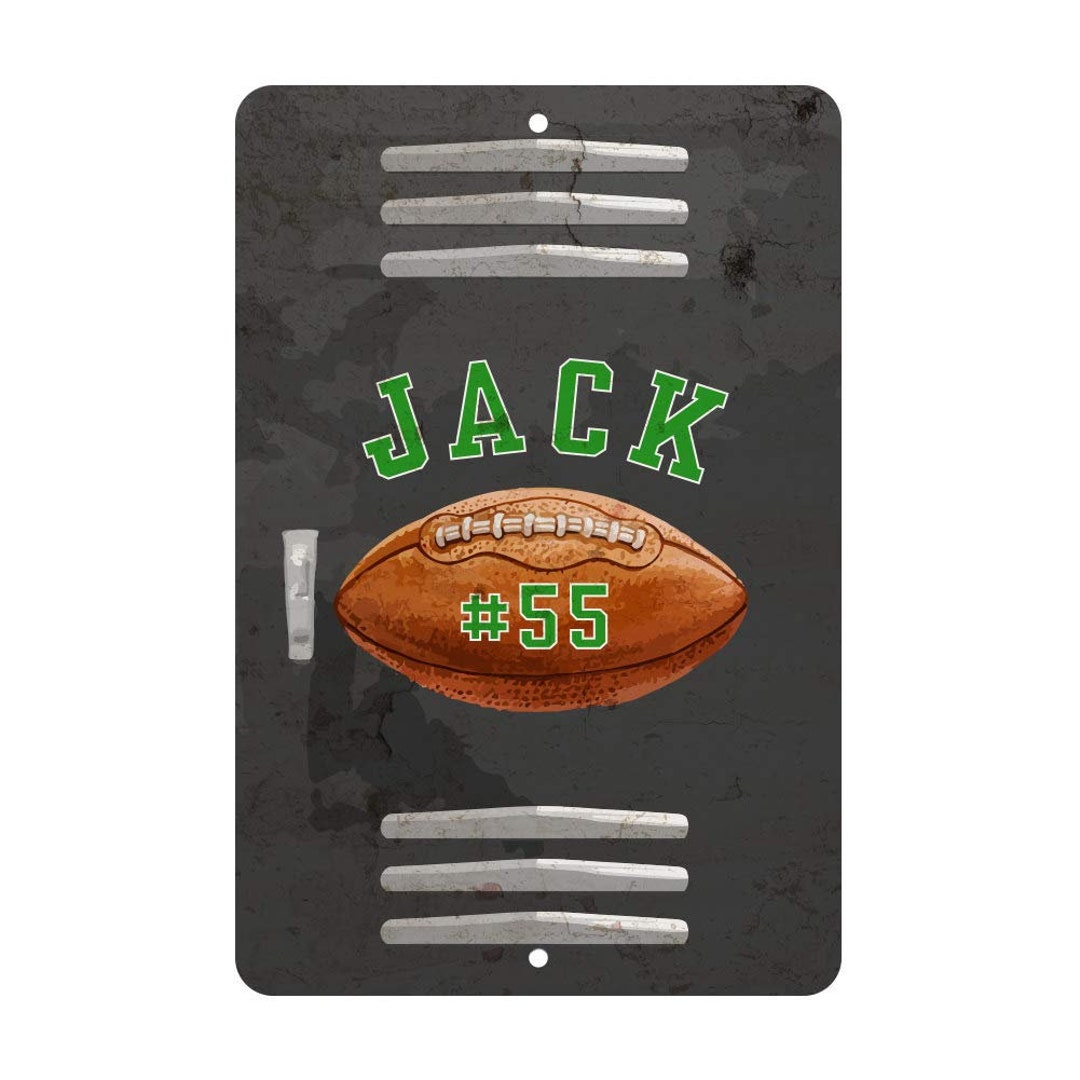 Personalized Football Locker Room Sign - Add Any Football Players Name ...
