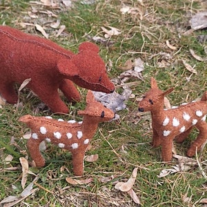 Fawnwool Felt Fawn Wool Stuffed Deer Felt Deer Felt Rown - Etsy
