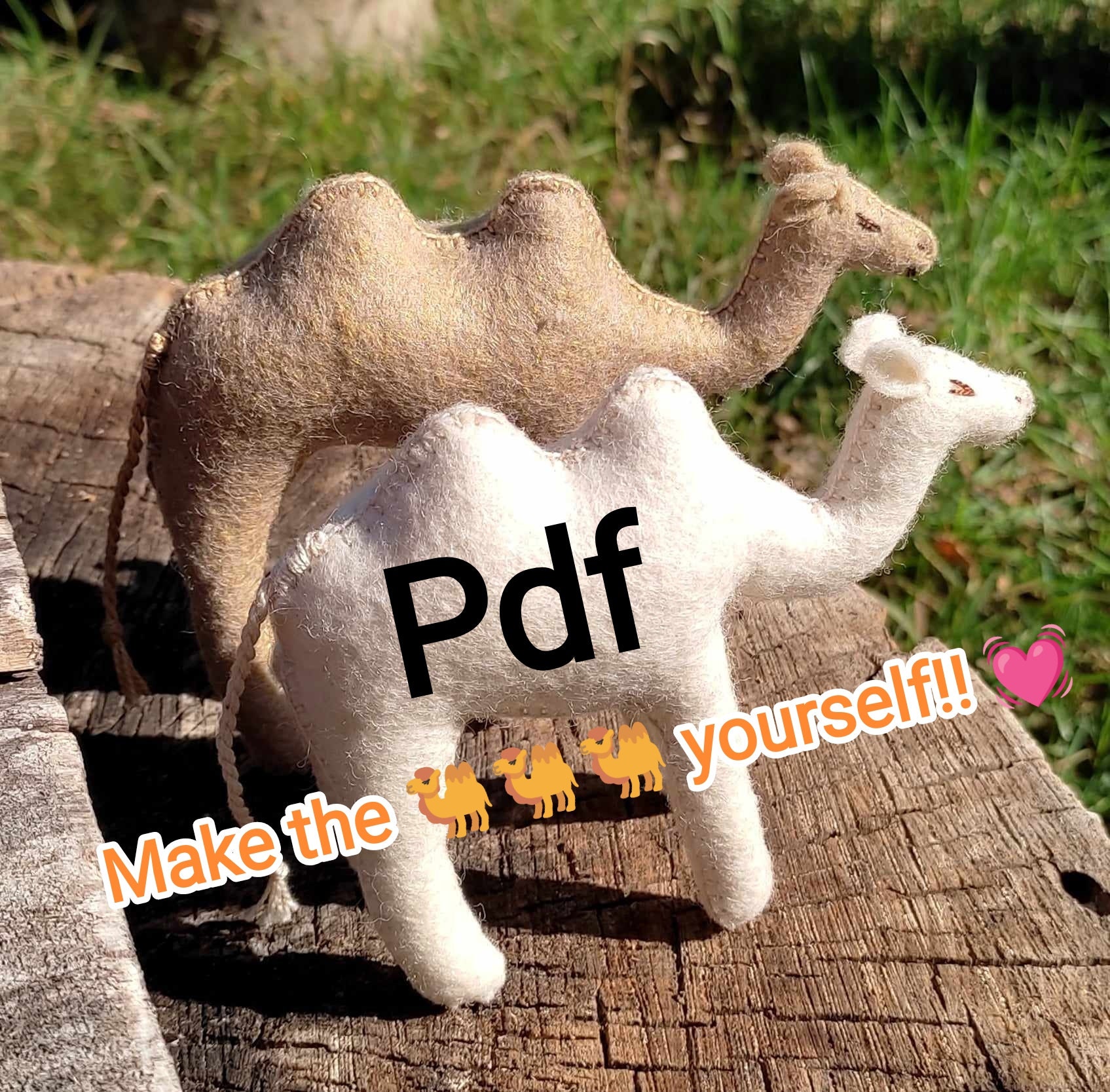 Wool Felt Camel Sewing Pattern, Instant Digital Download, Camel Pdf ...