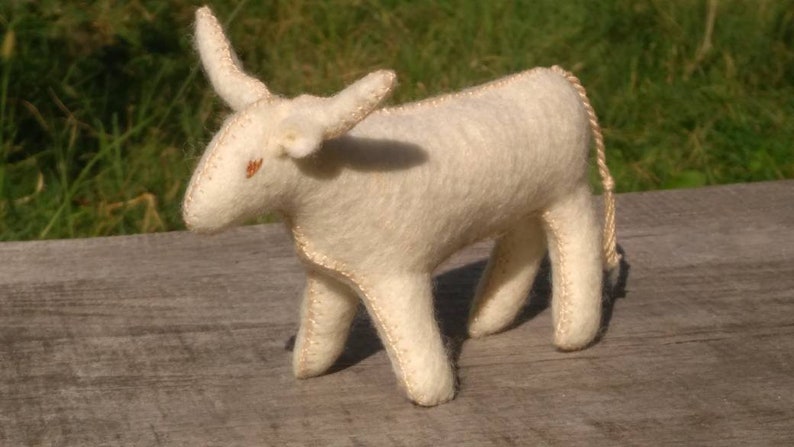 Nativity Ox Wool Felt Ox Nativity Set Christmas Decor Wool - Etsy