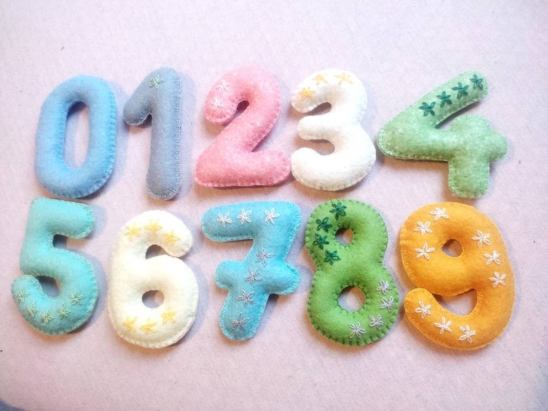 Wool Felt Numbers Sewing Pattern Felt Numbers Pdf Education - Etsy
