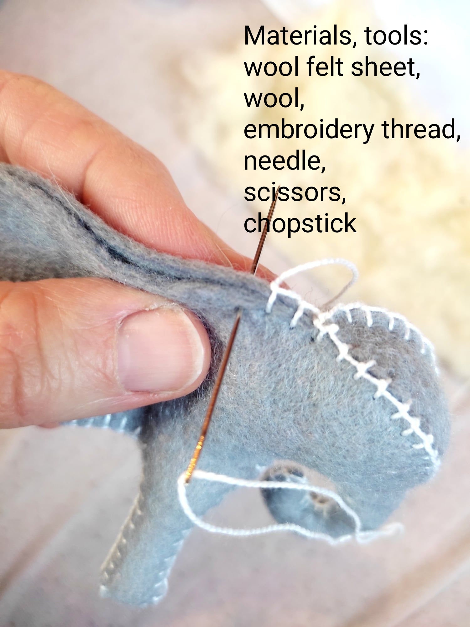 Felt Elephant Pattern -instant Download, Stuffed Elephant Pattern, Make ...