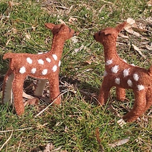 Fawnwool Felt Fawn Wool Stuffed Deer Felt Deer Felt Rown - Etsy