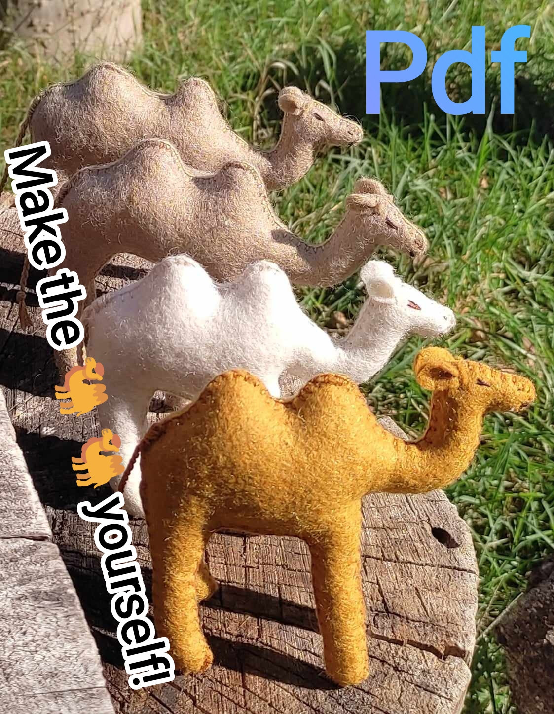 Wool Felt Camel Sewing Pattern, Instant Digital Download, Camel Pdf ...