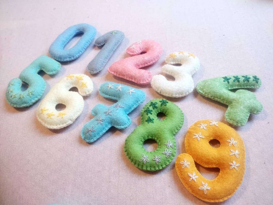 Wool Felt Numbers Sewing Pattern, Felt Numbers Pdf, Education Toys ...
