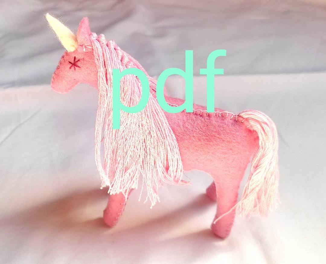 Felt Unicorn Sewing, Pattern,girls,present, Nursery, Decoration,home ...