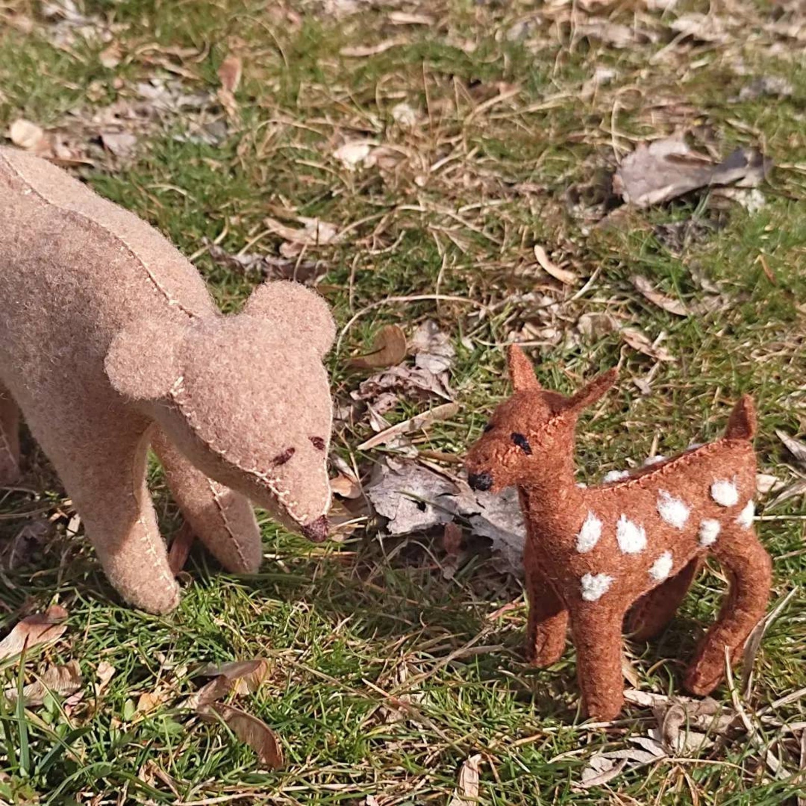 Fawnwool Felt Fawn Wool Stuffed Deer Felt Deer Felt Rown - Etsy