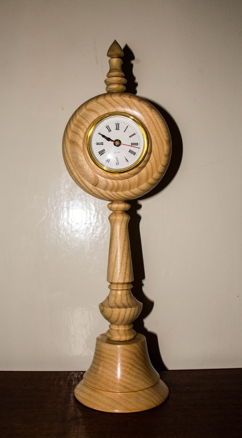 Ash Pedestal Clock - Etsy